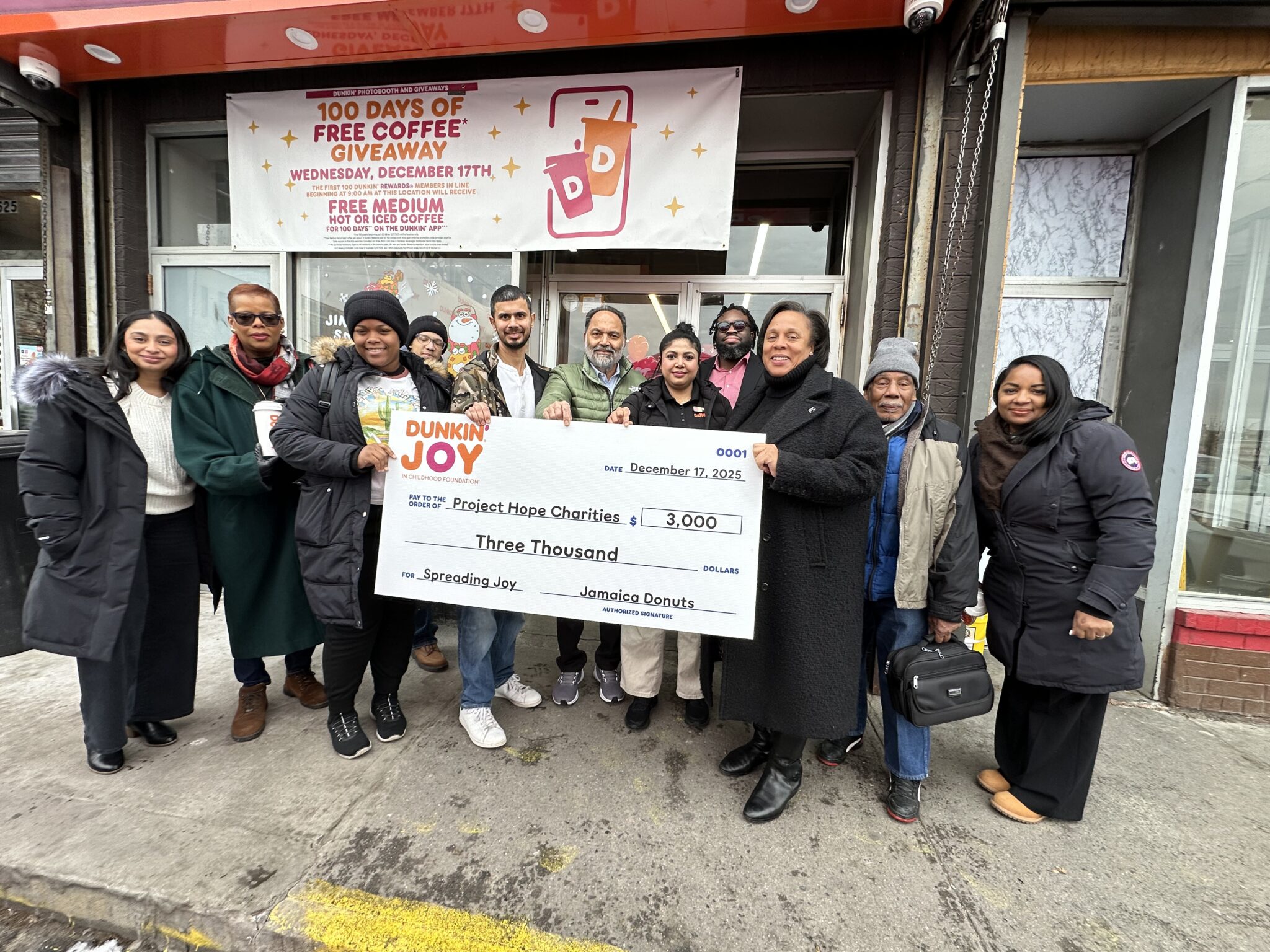 Dunkin’ restaurant in Queens celebrates grand reopening with donation ...